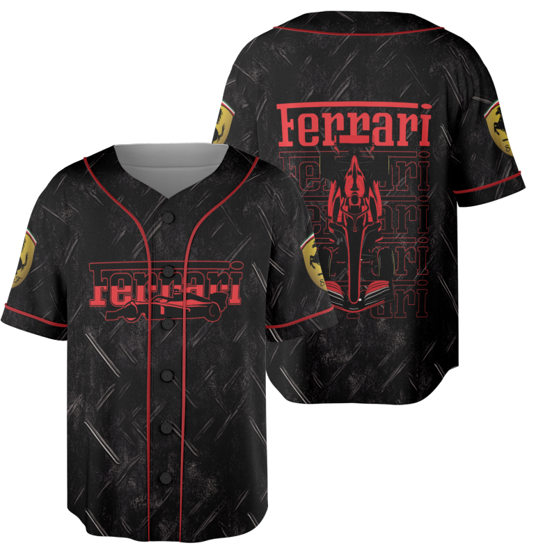 Vintage Racing Car Jersey, Retro Sports Ferrari Formula 1 Tee, Unisex ...