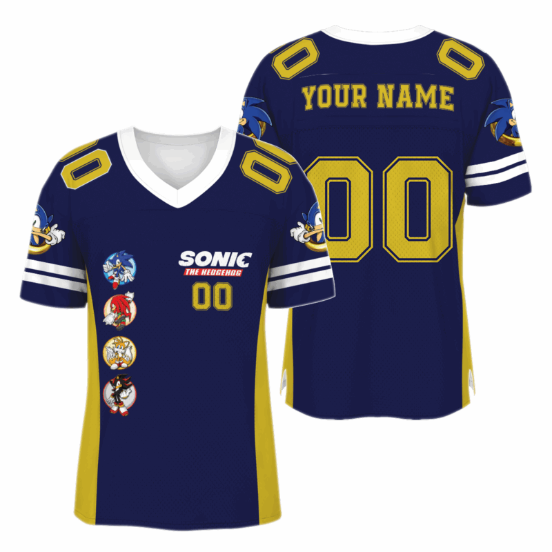 Customized Sonic 3 The Hedgehog Cartoon Movie Football Jersey, Sonic 3 ...