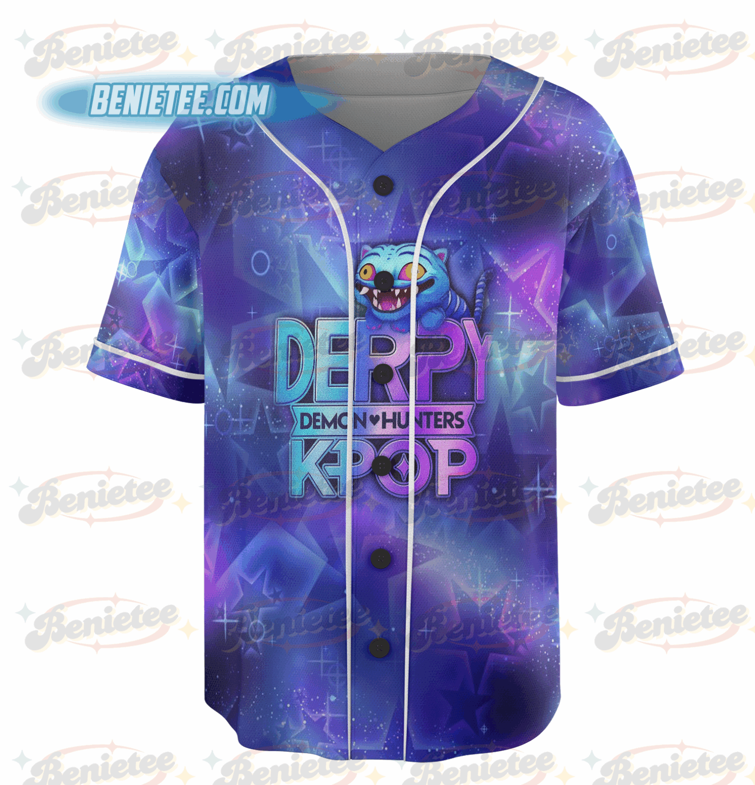 Name Derpy Tiger Baseball Jersey, Kpop Demon Hunters Jersey, Demon ...