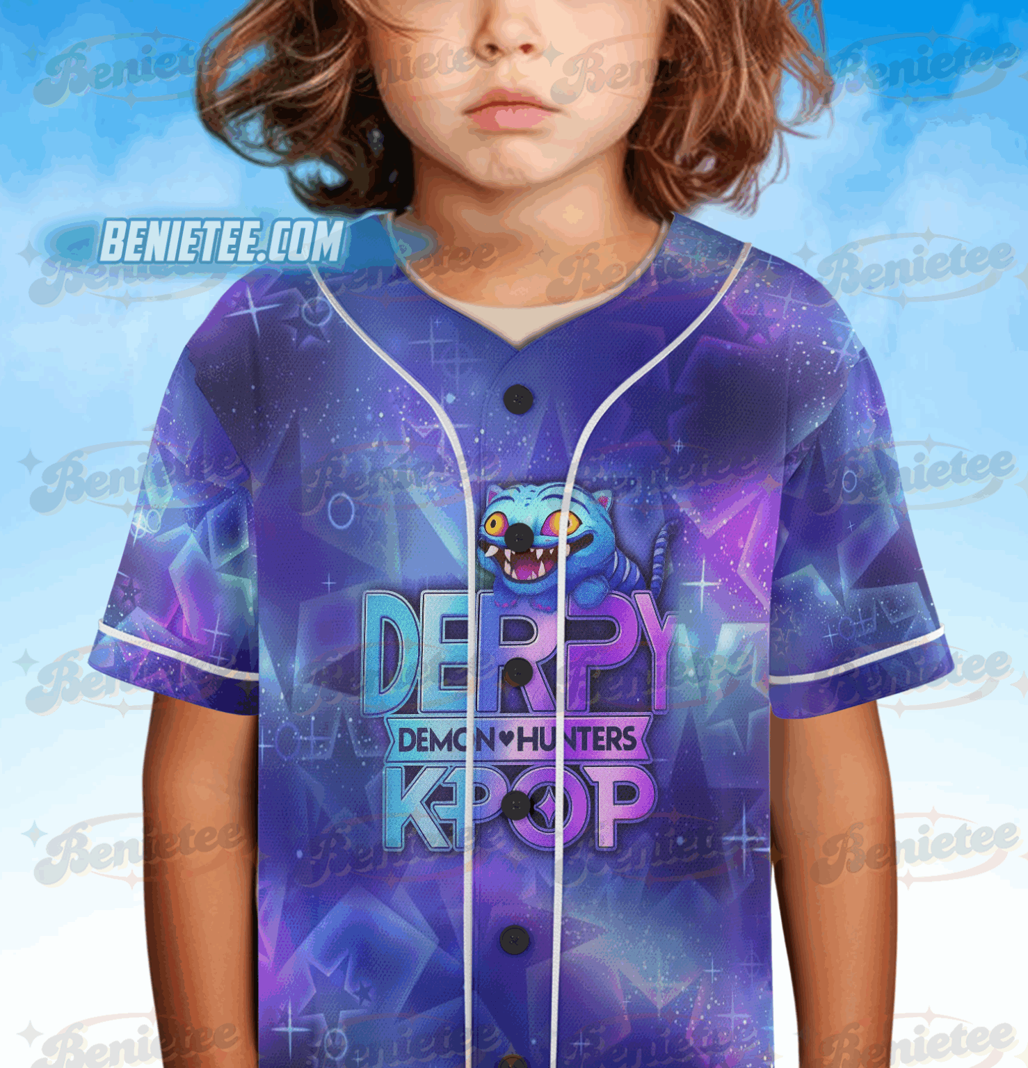 Name Derpy Tiger Baseball Jersey, Kpop Demon Hunters Jersey, Demon ...