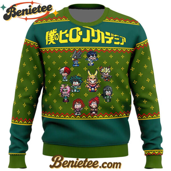 My Hero Academia Sprites Ugly Christmas Sweater - Benietee Shop